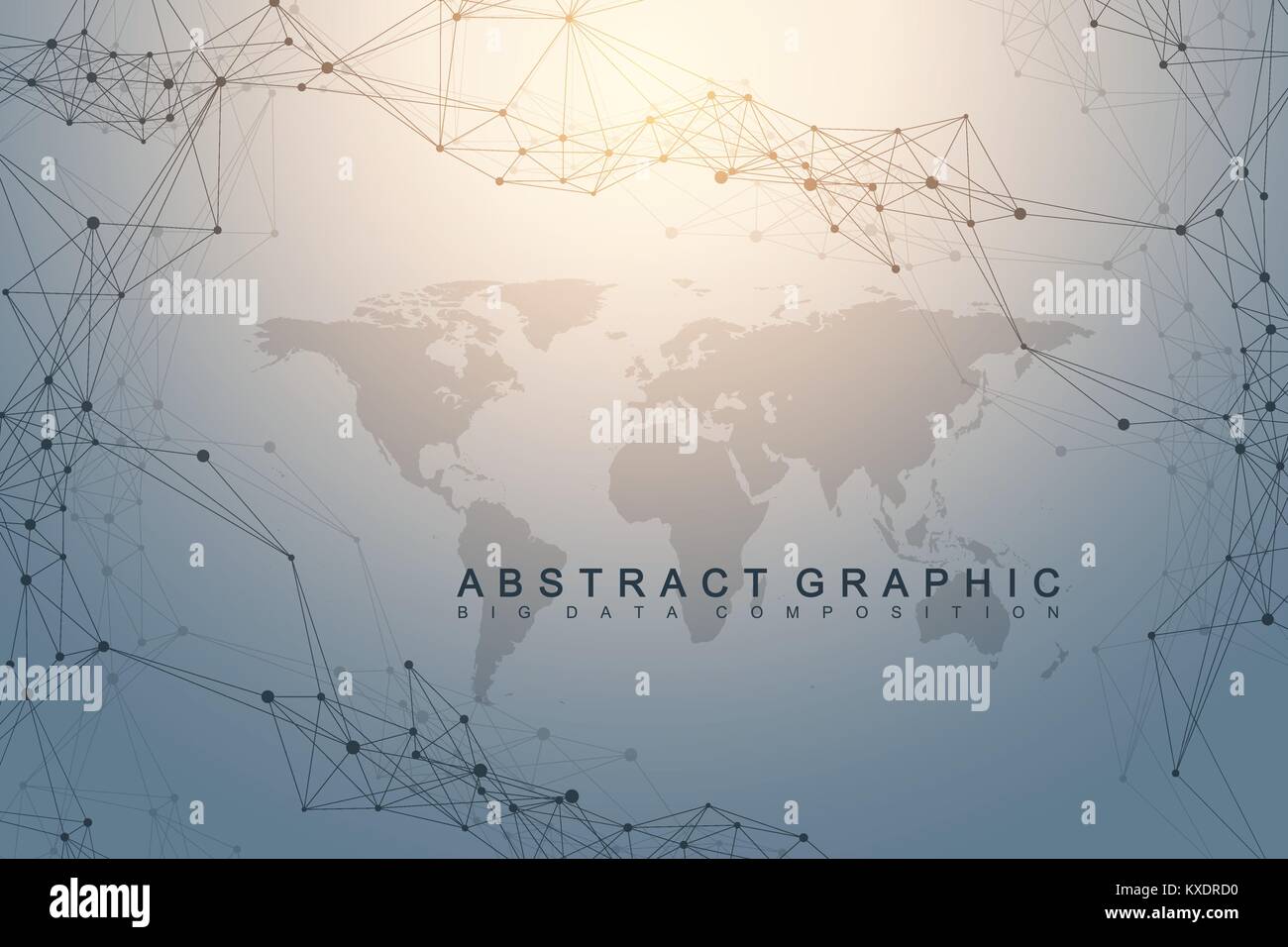 Political World Map with global technology networking concept. Digital ...