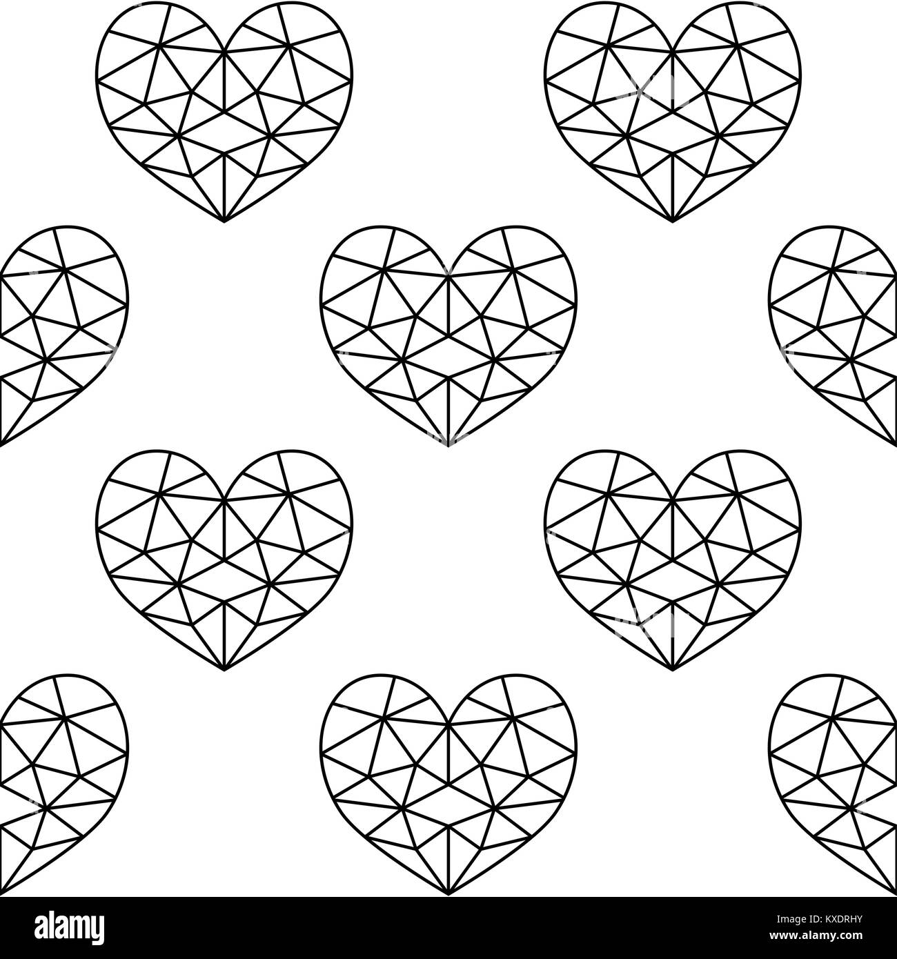 Heart vector Black and White Stock Photos & Images - Alamy