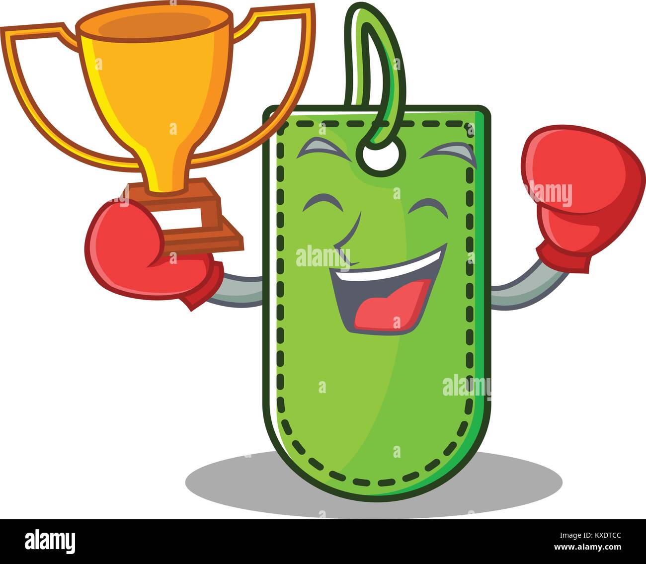 Boxing winner price tag mascot cartoon Stock Vector Image & Art - Alamy