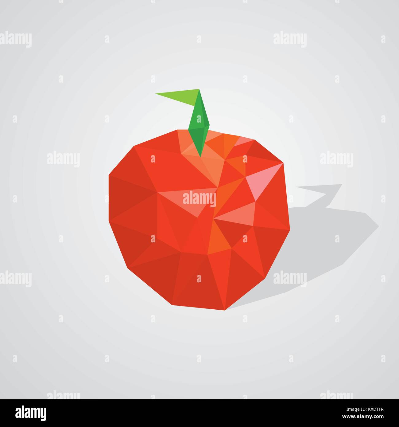 Low poly apple Stock Vector Image & Art - Alamy