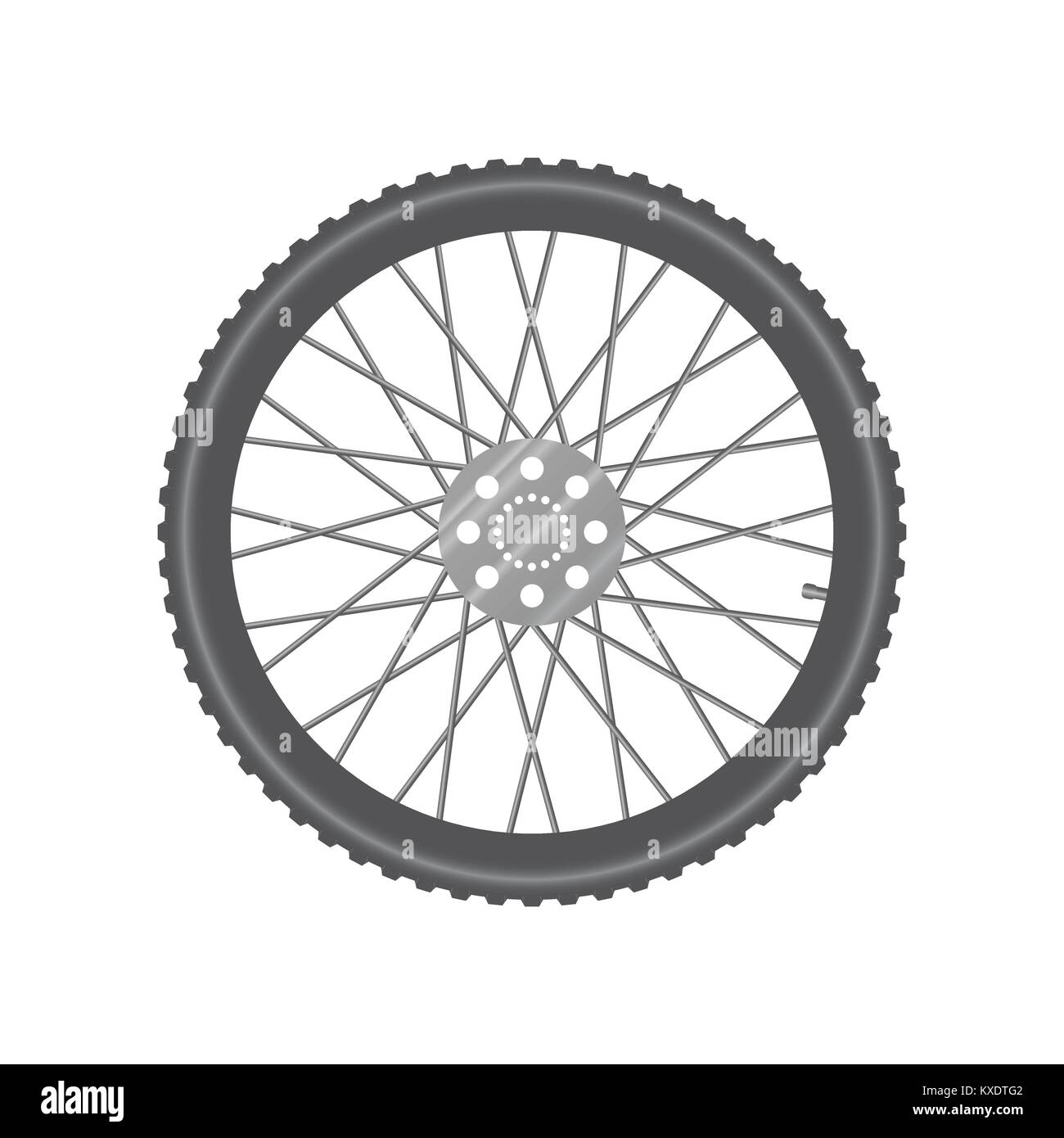 Bicycle wheel illustration Cut Out Stock Images & Pictures - Alamy