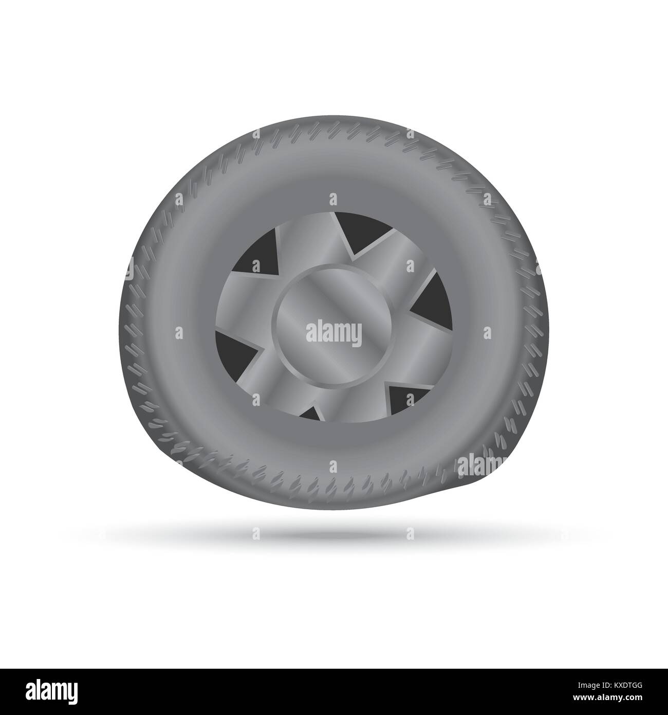 Broken tyre Stock Vector Images - Alamy