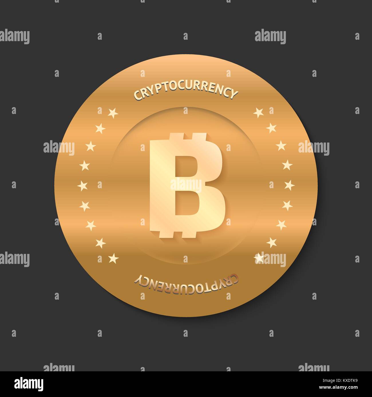 Golden bitcoin isolated on Stock Vector Images - Alamy