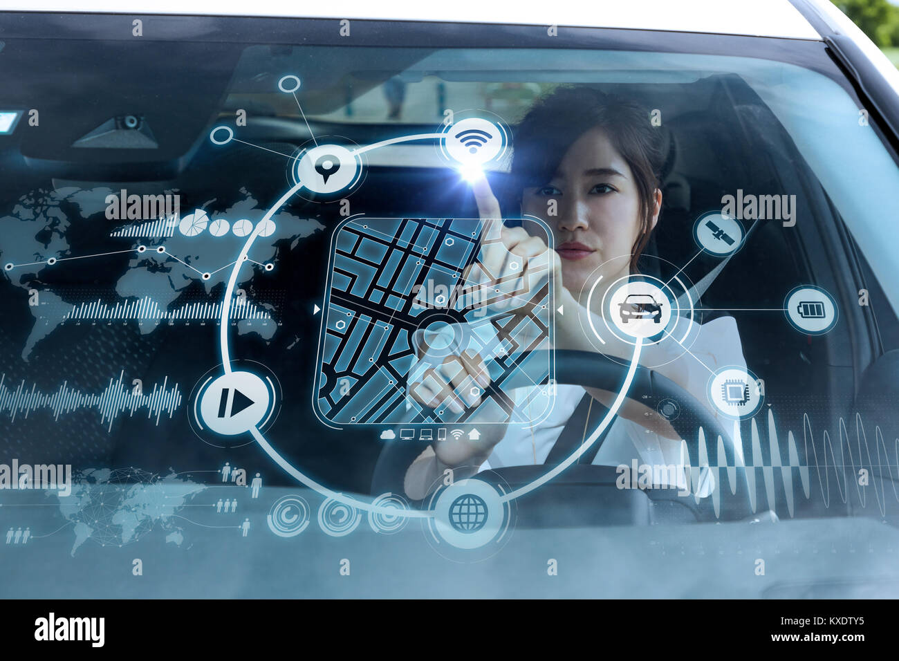 Car display interface hi-res stock photography and images - Alamy