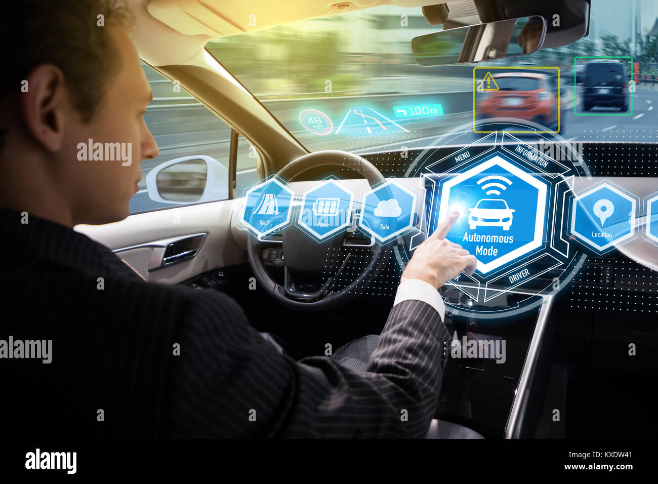 Autonomous vehicle dashboard hi-res stock photography and images - Alamy