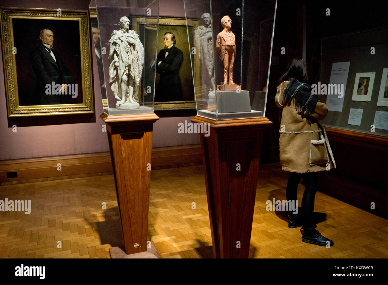 Visitor to the Victorian collection at the National Portrait Gallery ...