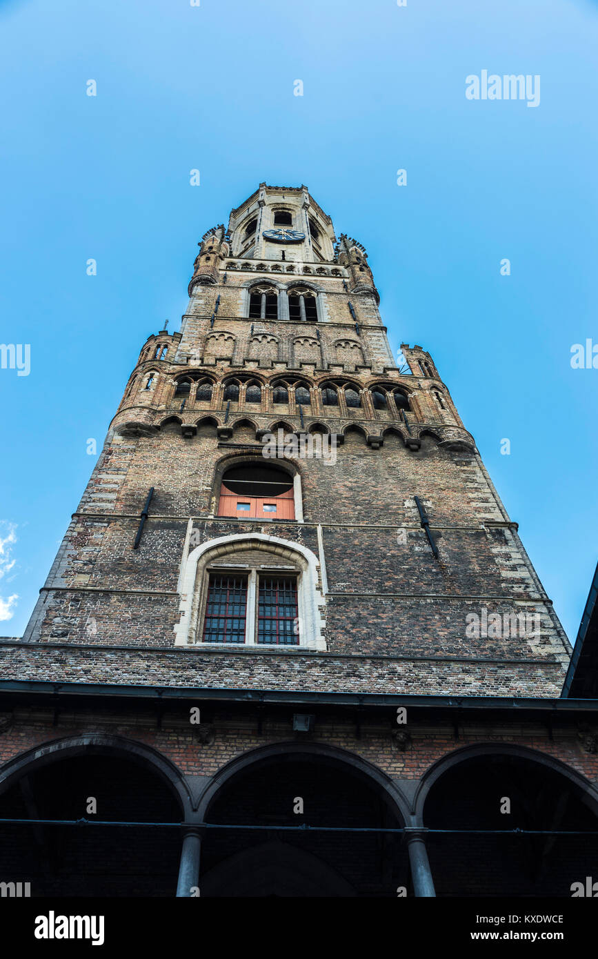 Belfry is a medieval bell tower in the historic center of Bruges ...