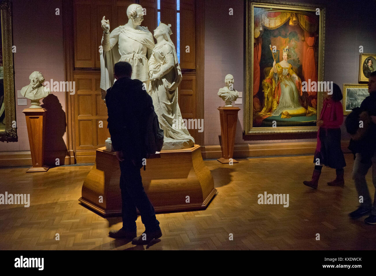 Visitors to the Victorian collection at the National Portrait Gallery ...