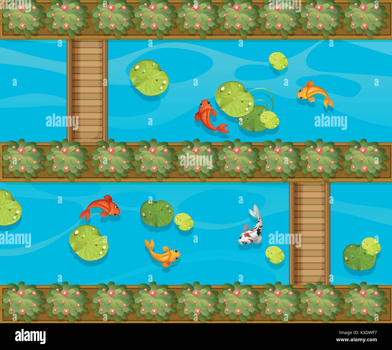 Many fish in the pool illustration Stock Vector Image & Art - Alamy