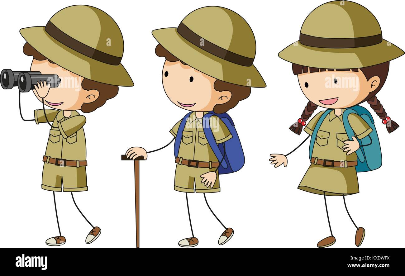 Girl scout uniform Stock Vector Images - Alamy