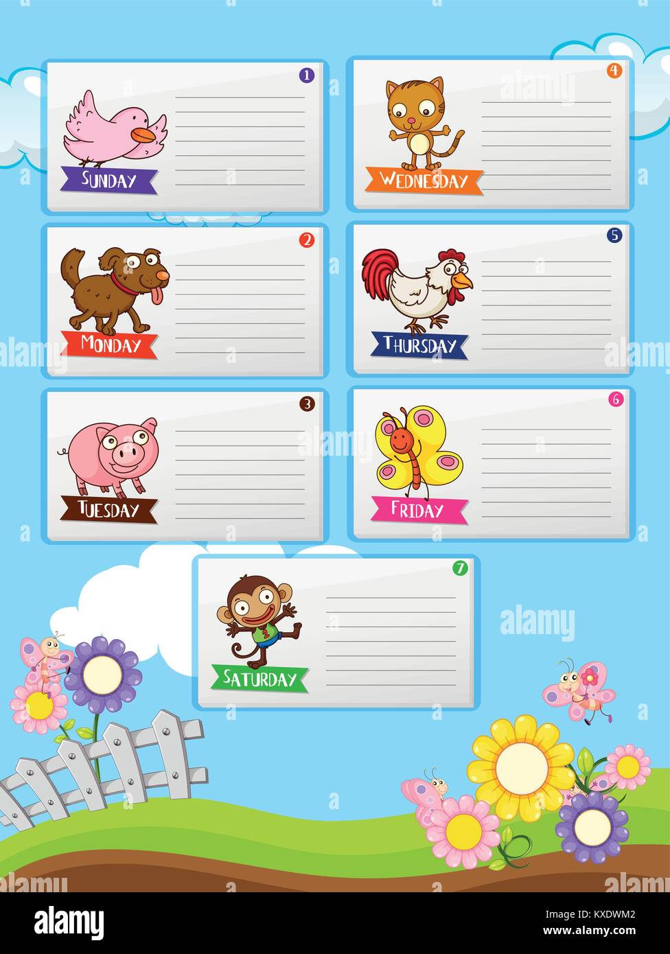 Seven bird Stock Vector Images - Alamy