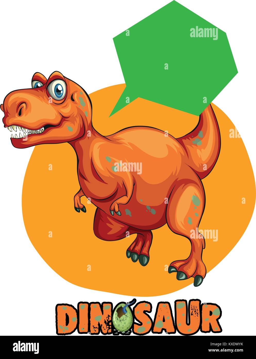 Sticker design with tyrannosaurus rex illustration Stock Vector Image ...
