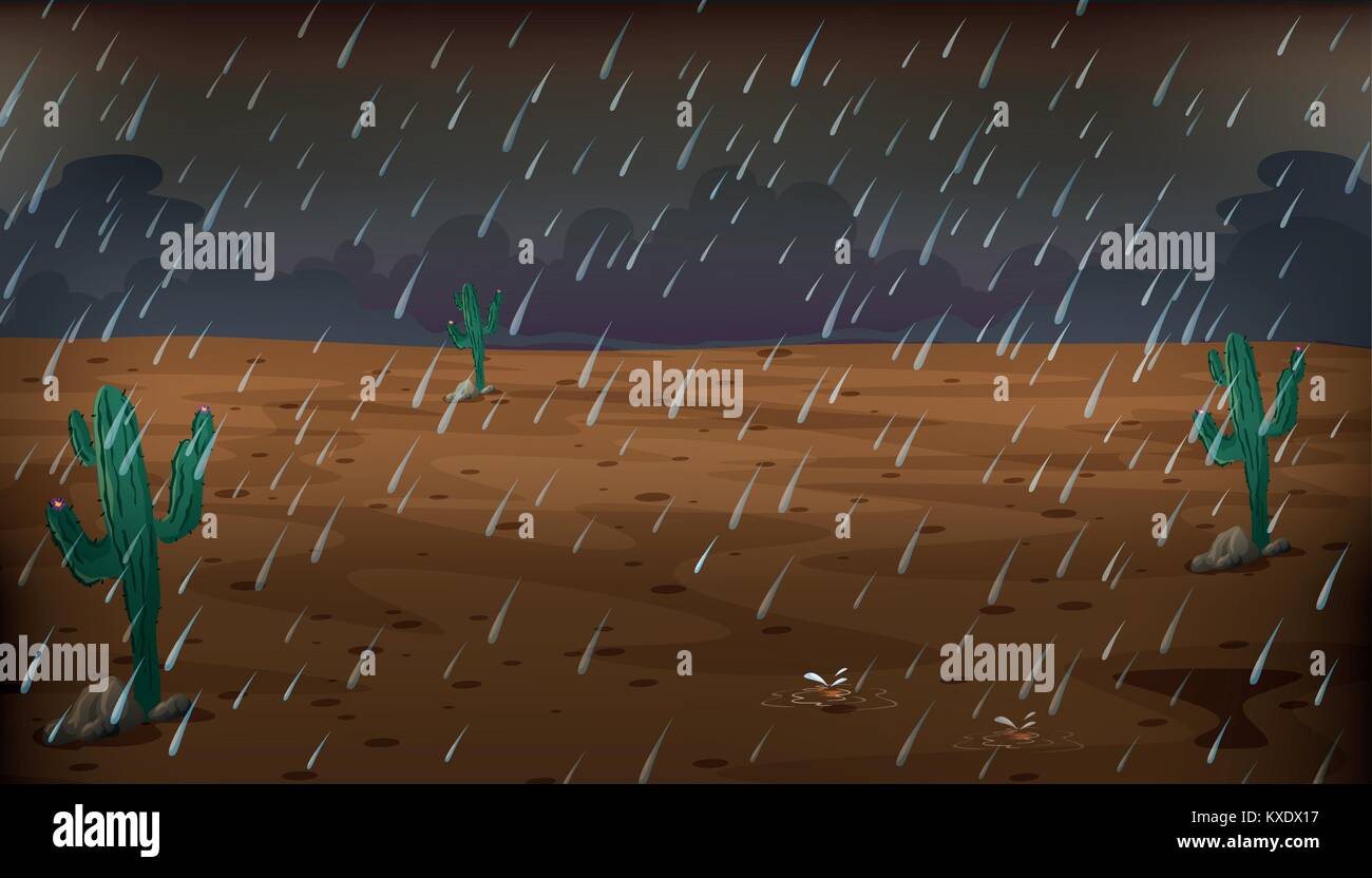 Rainy desert Stock Vector Images - Alamy