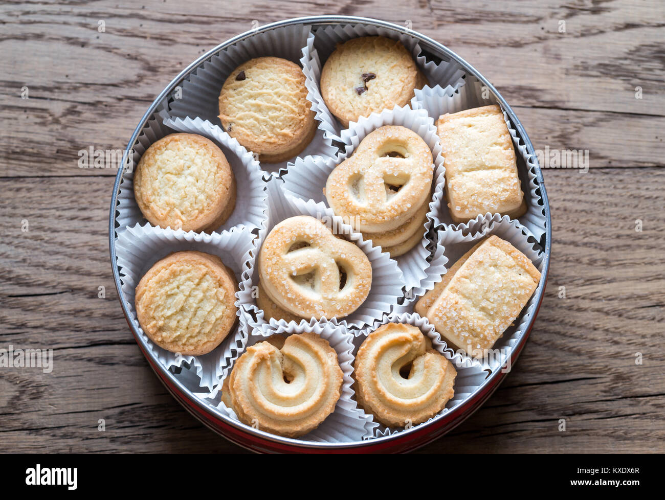 Box of butter cookies Stock Photo - Alamy