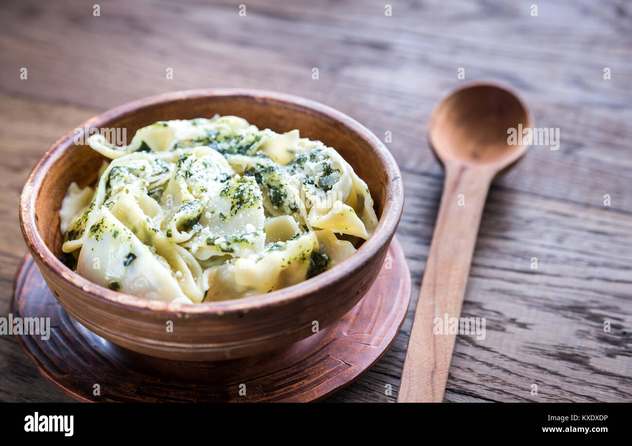 Tortellini with ricotta Stock Photo - Alamy