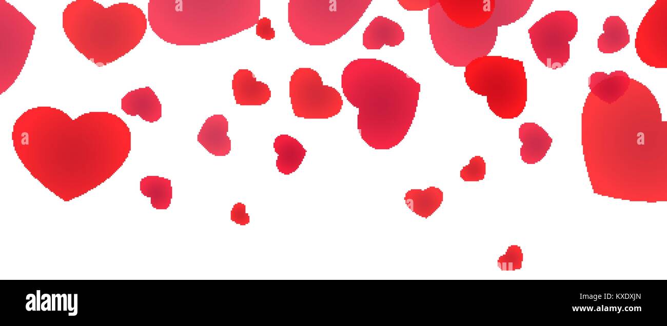 Valentines day background. Red heart framing illustration Stock Vector Image & Art - Alamy