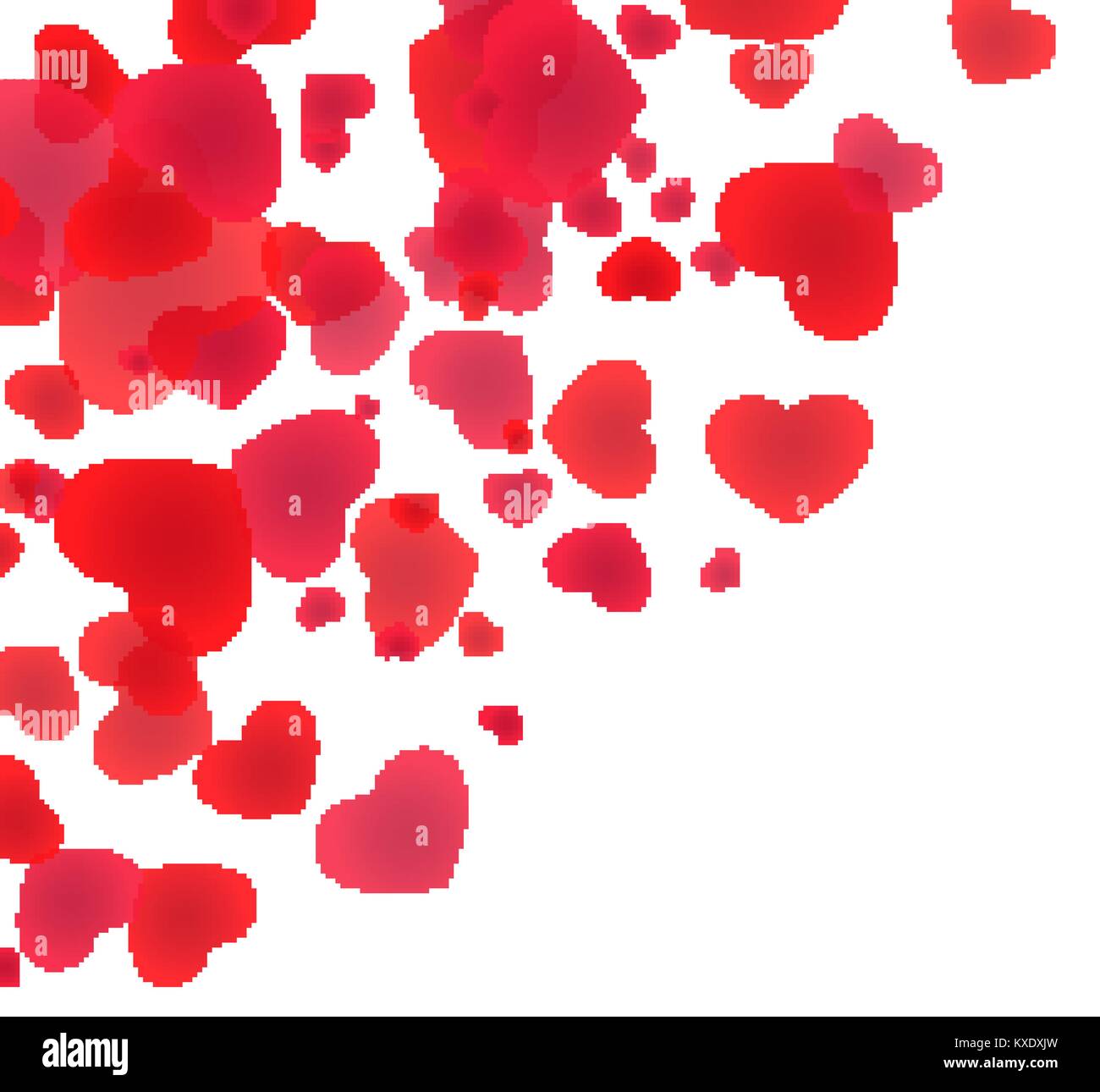 Red heart edge elements. Valentine's day background Stock Vector Image ...