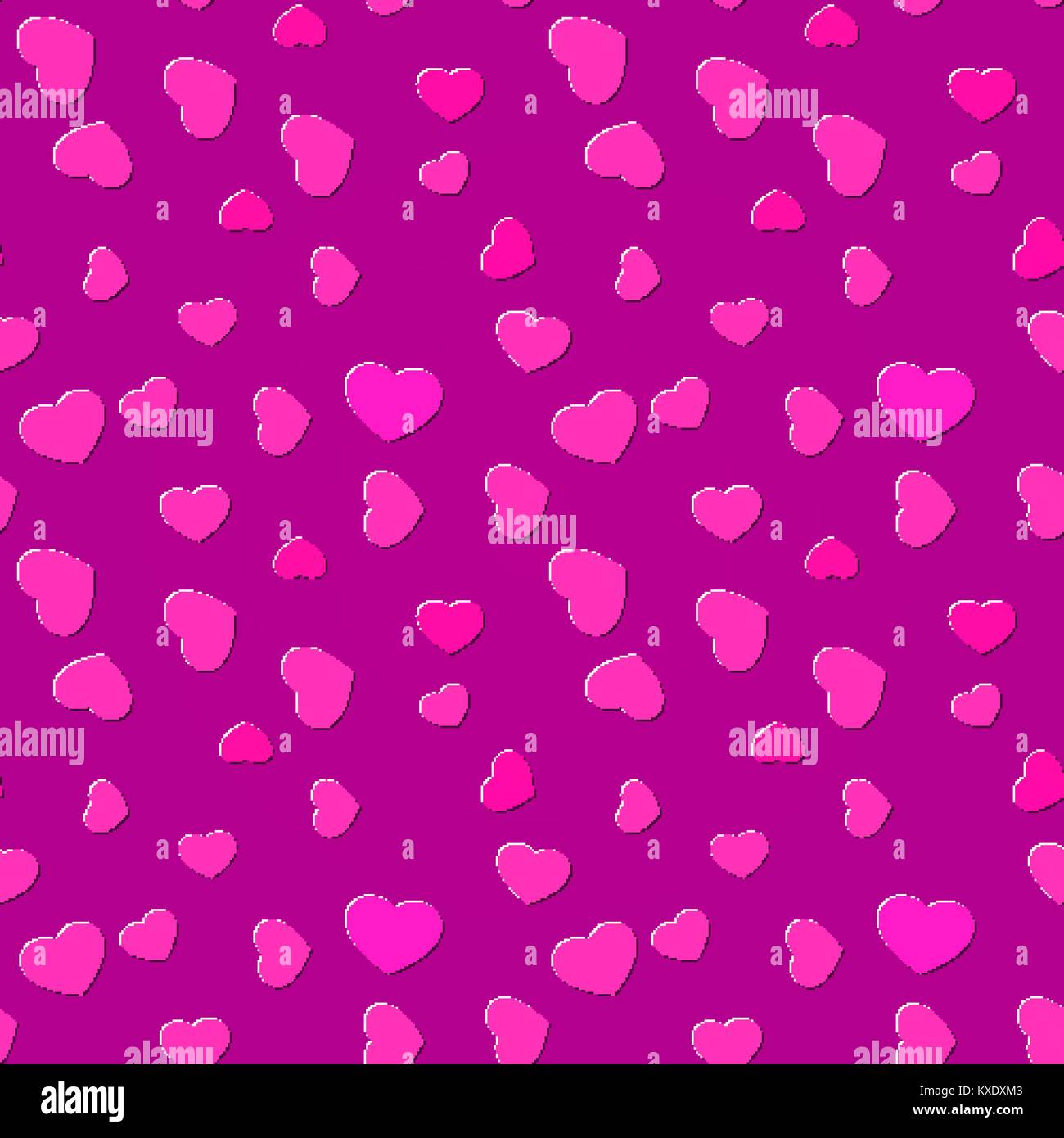 Tileable hearts pattern background. Seamless valentines day texture ...