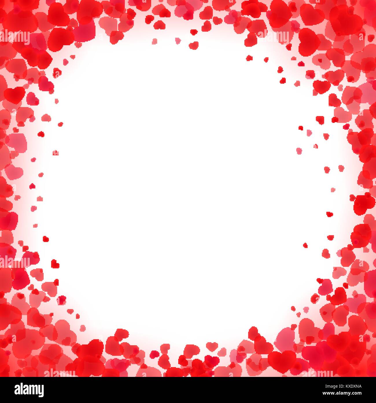 Vivid heart framing. Bright edging background for St. Valentines day ...