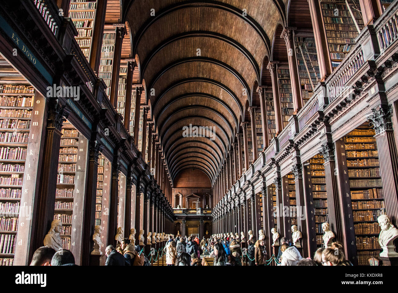 The Long Room, Trinity College Library, Dublin, Ireland Stock Photo - Alamy