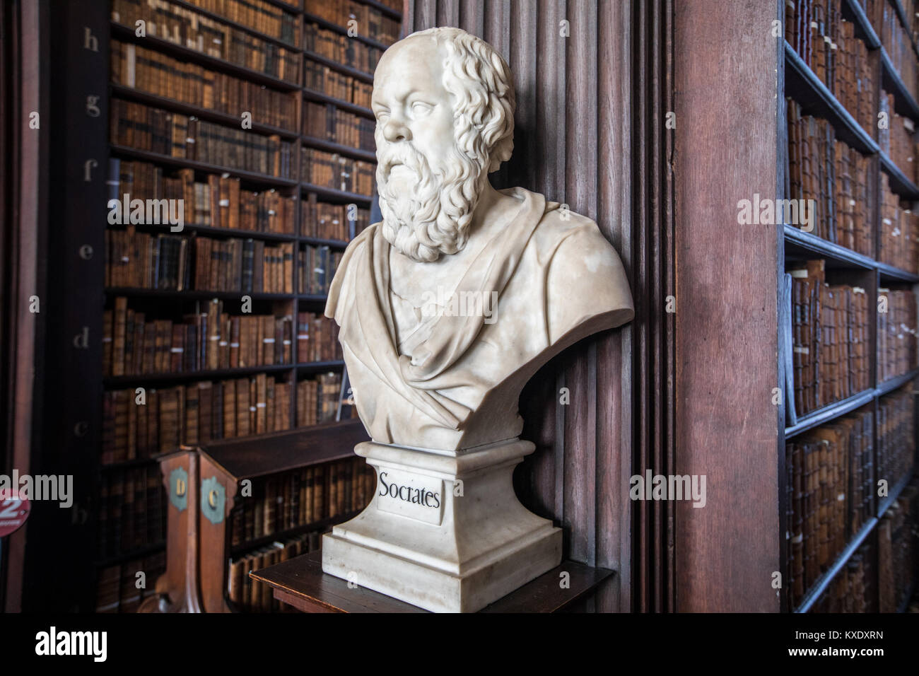 Sculpture of Socrates, The Long Room, Trinity College Library, Dublin ...
