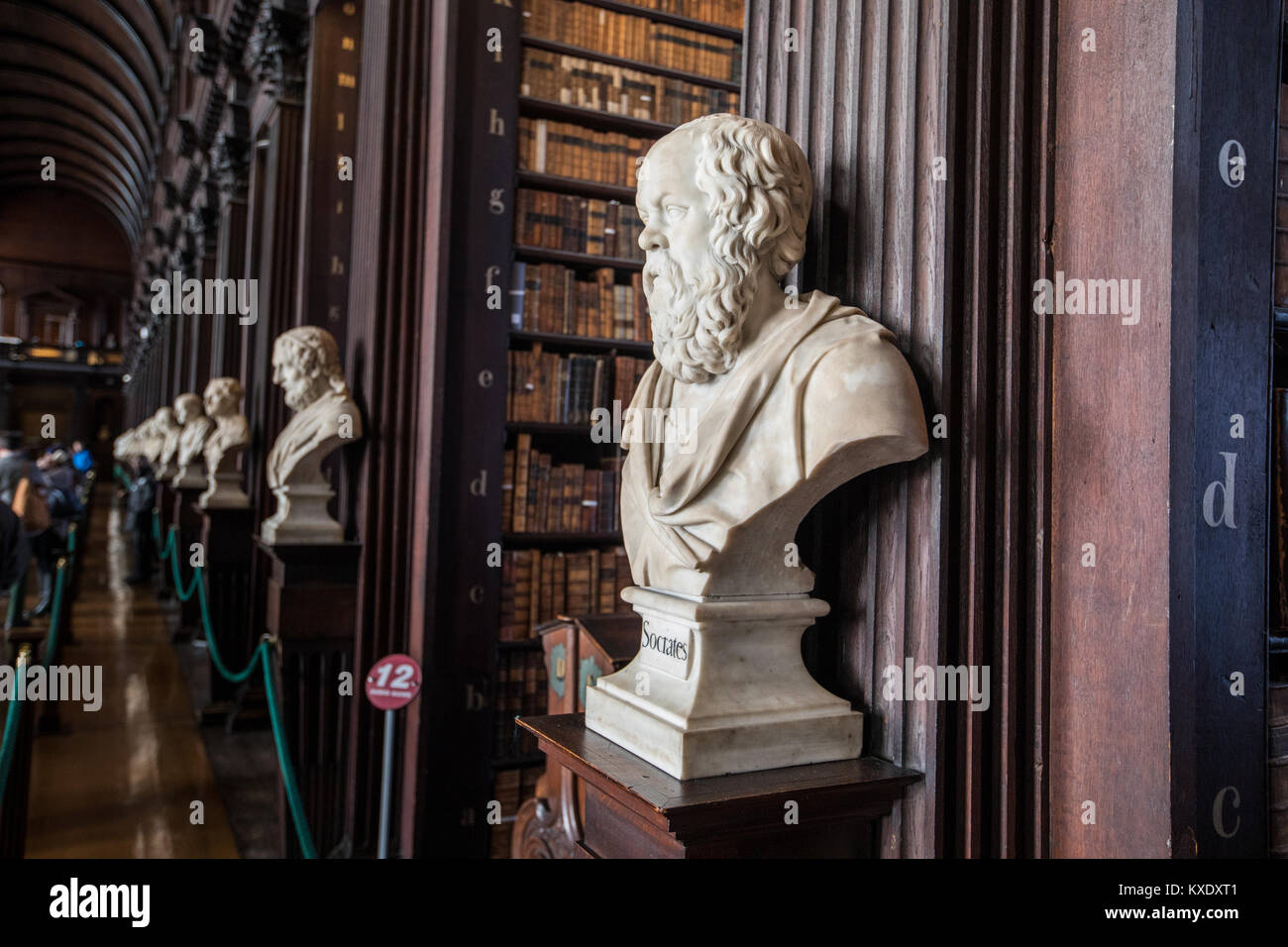 Sculpture of Socrates, The Long Room, Trinity College Library, Dublin ...
