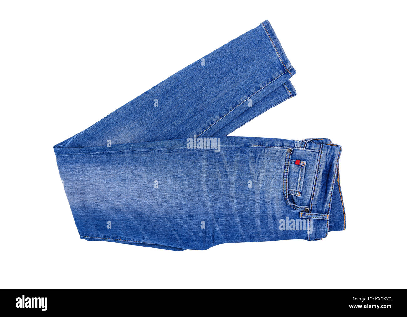Jeans on a white background Stock Photo - Alamy