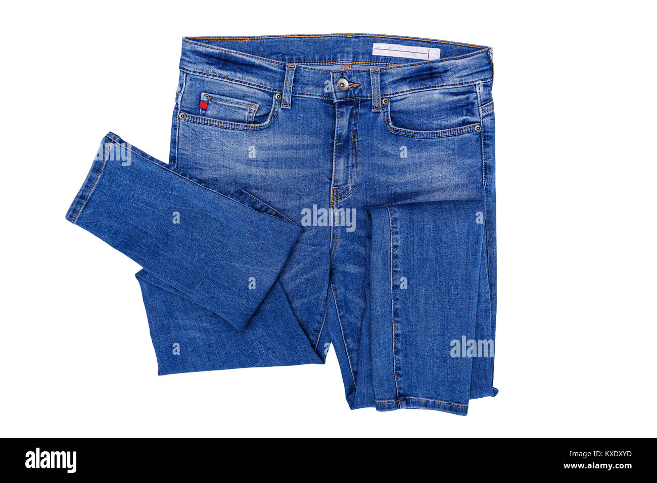 Jeans on a white background Stock Photo - Alamy