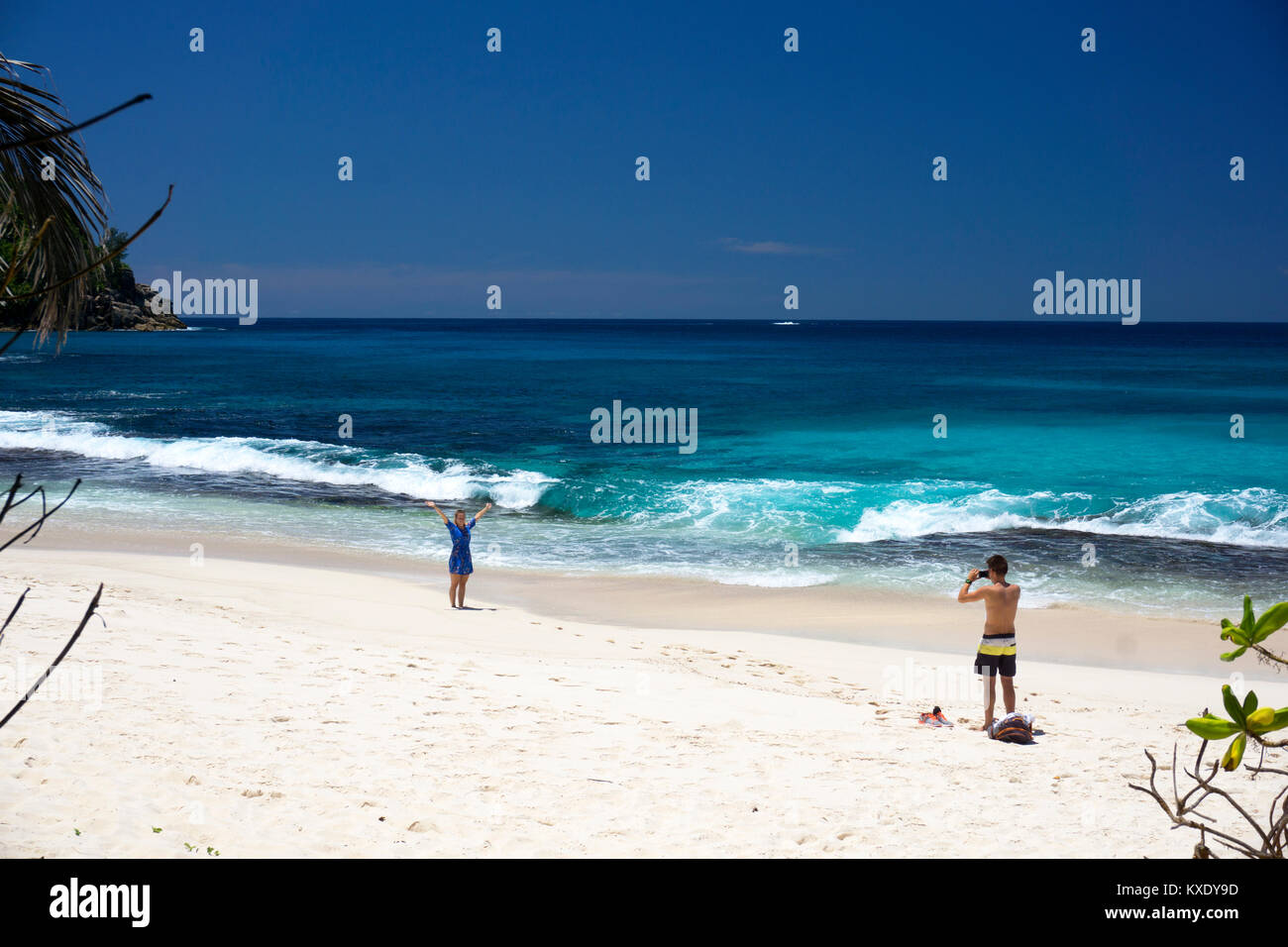 Baia Police Bay Mahe Seychelles Stock Photo - Alamy