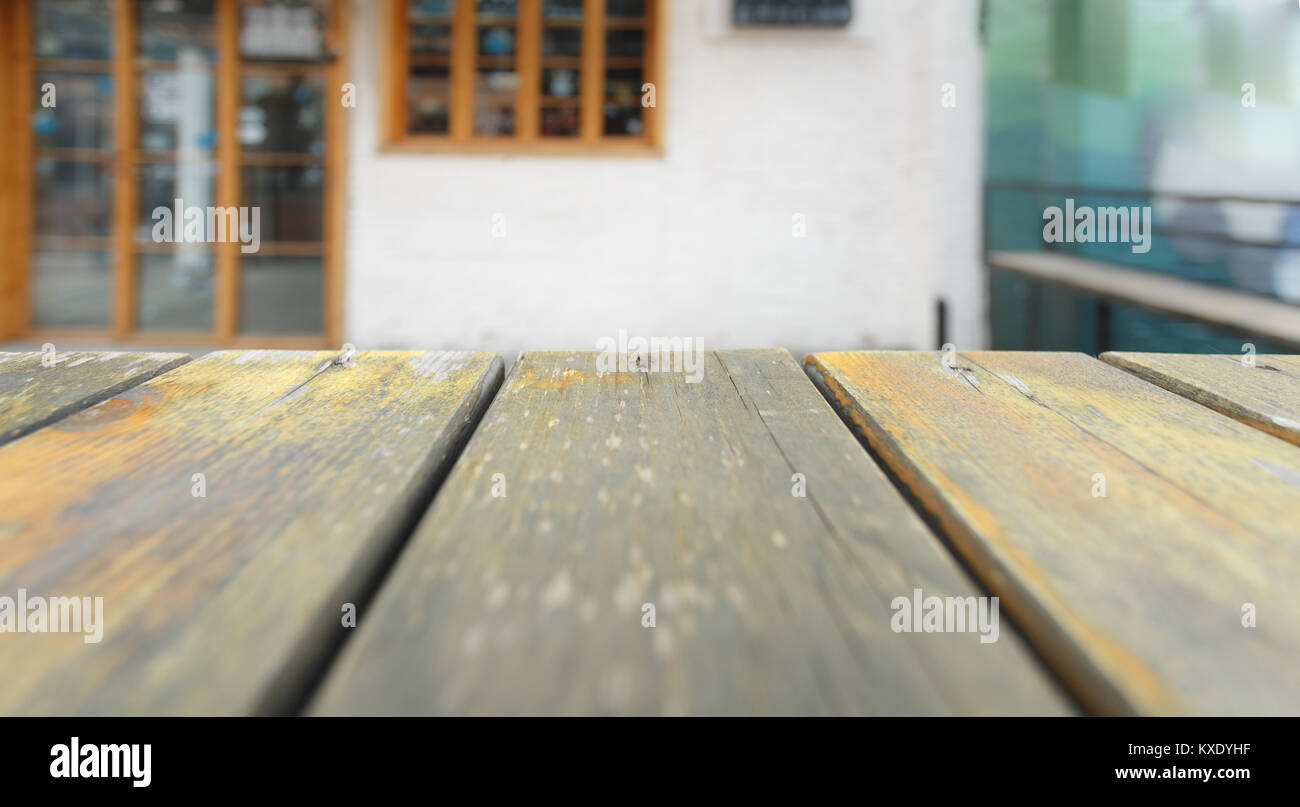 Wood tabletop and door and window background Stock Photo - Alamy