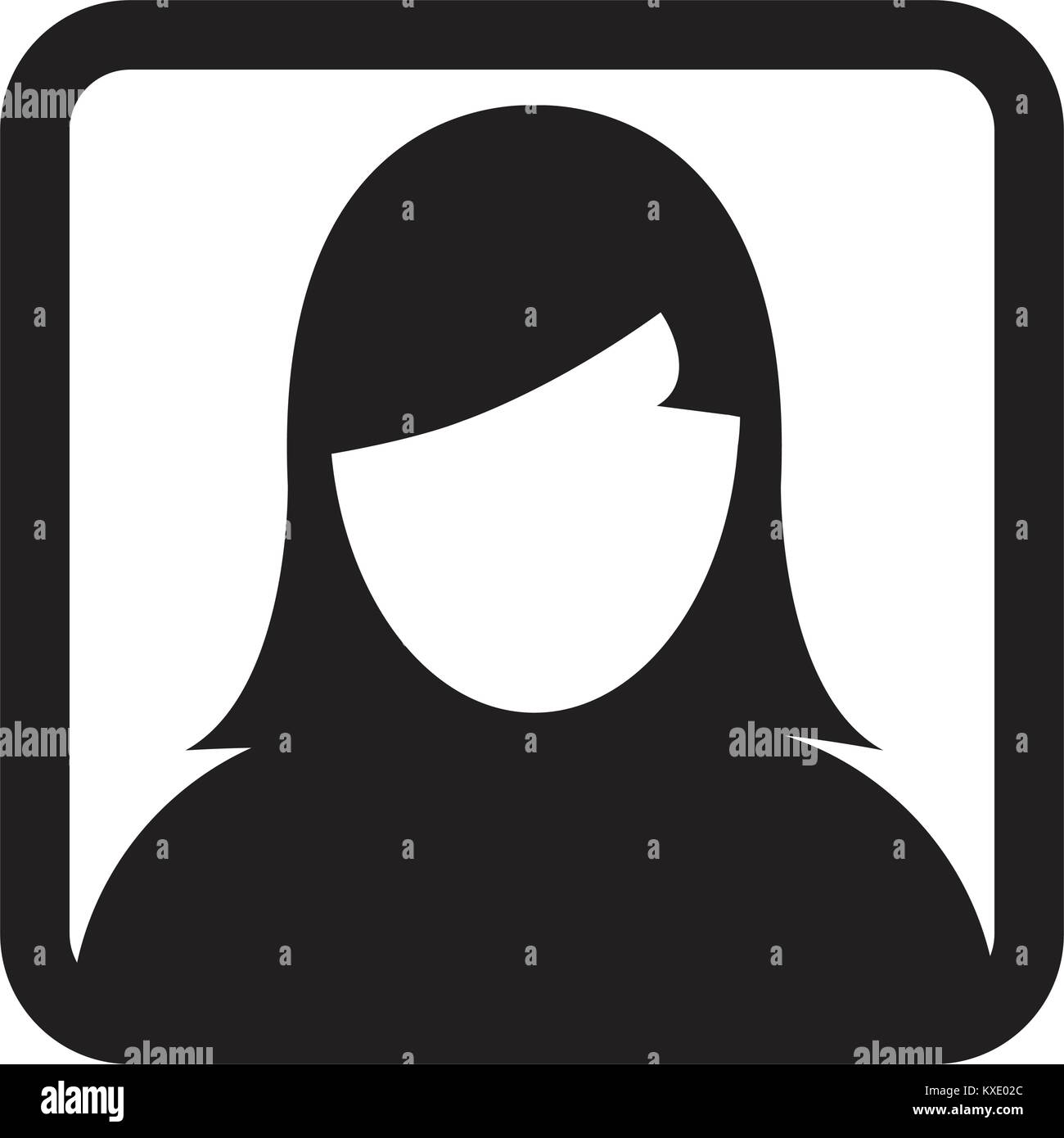 User Icon Vector Female Person Symbol Profile Avatar Sign in Flat Color ...