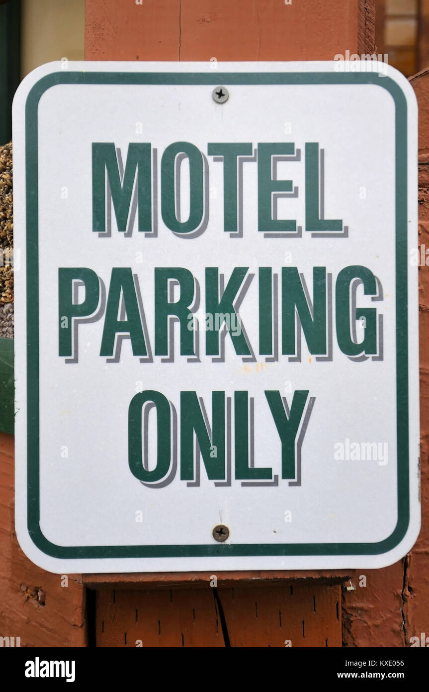 Parking sign for motel customers only. For generic concepts, and signs ...