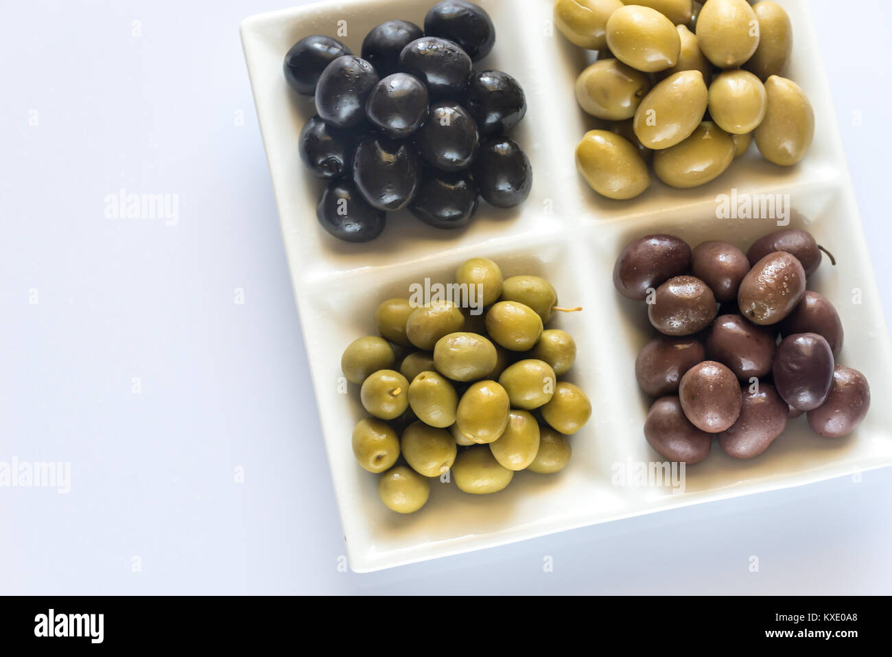 Assortment of olives: top view Stock Photo - Alamy