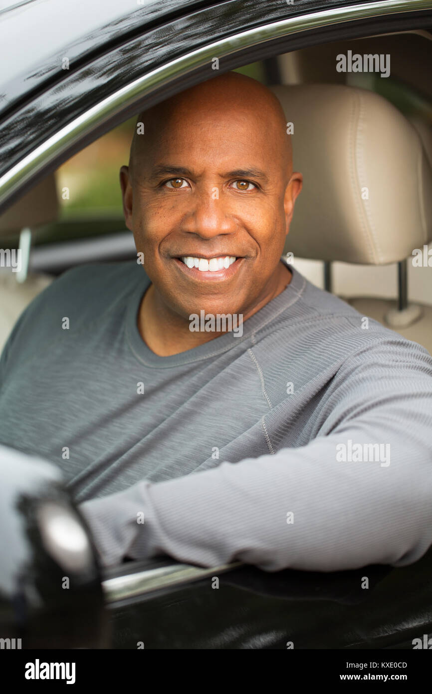 African American man driving Stock Photo - Alamy