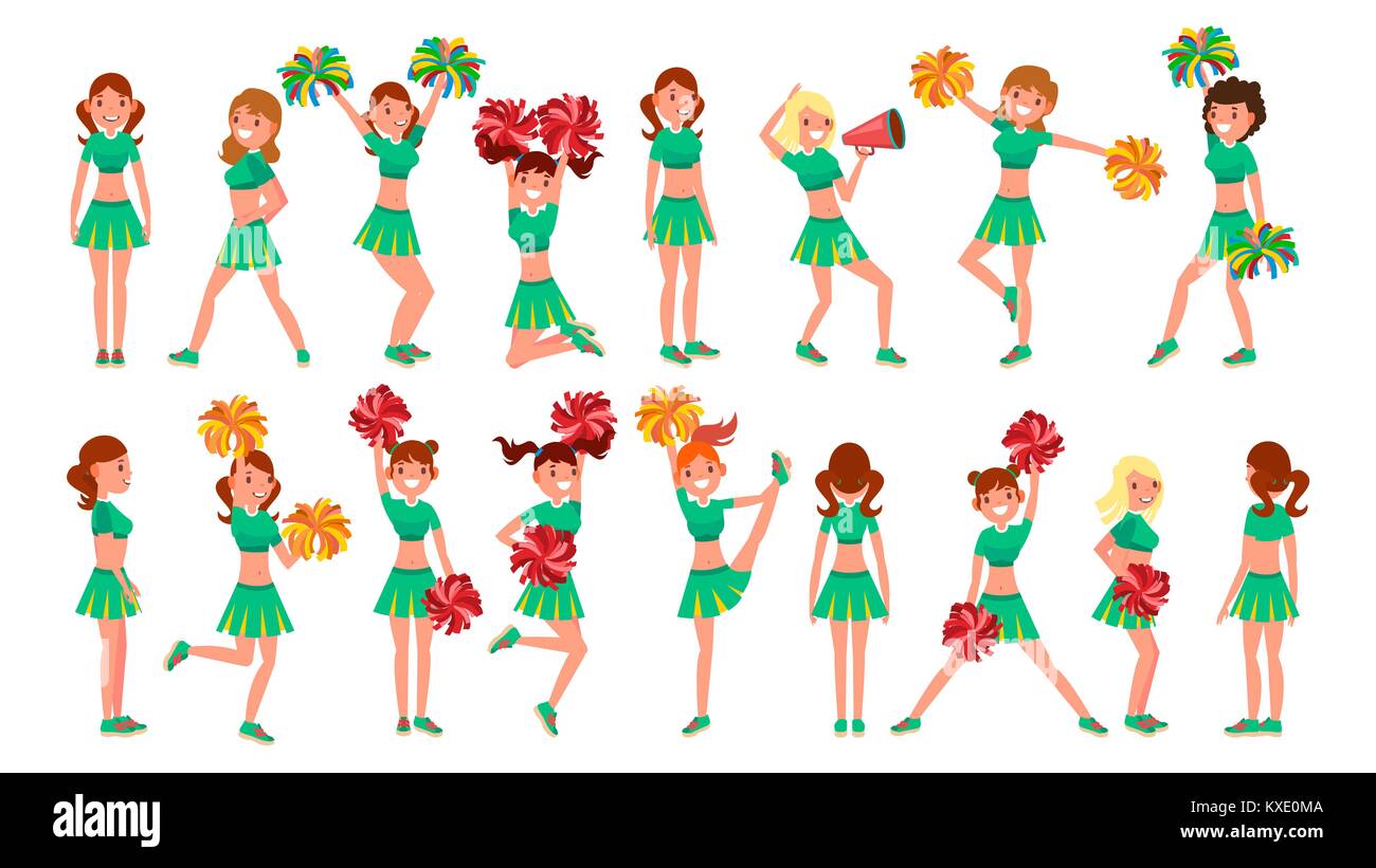 High school cheerleaders in uniform Stock Vector Images - Alamy