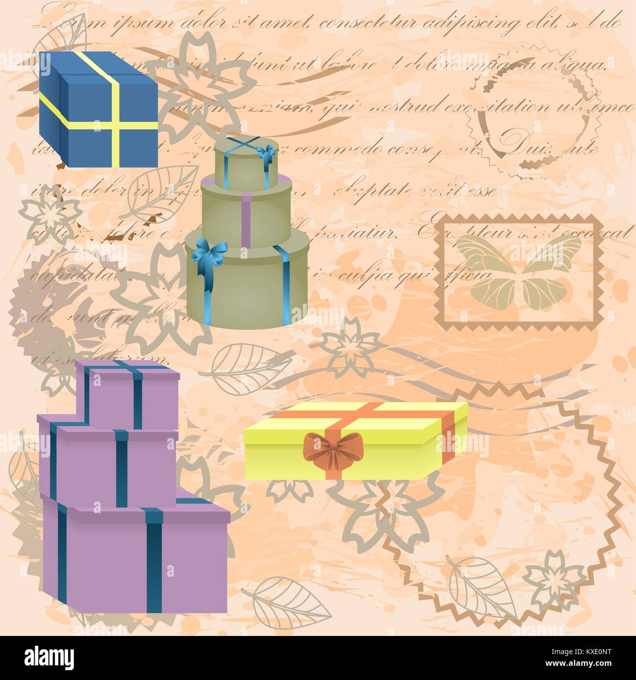 Patch box Stock Vector Images - Alamy