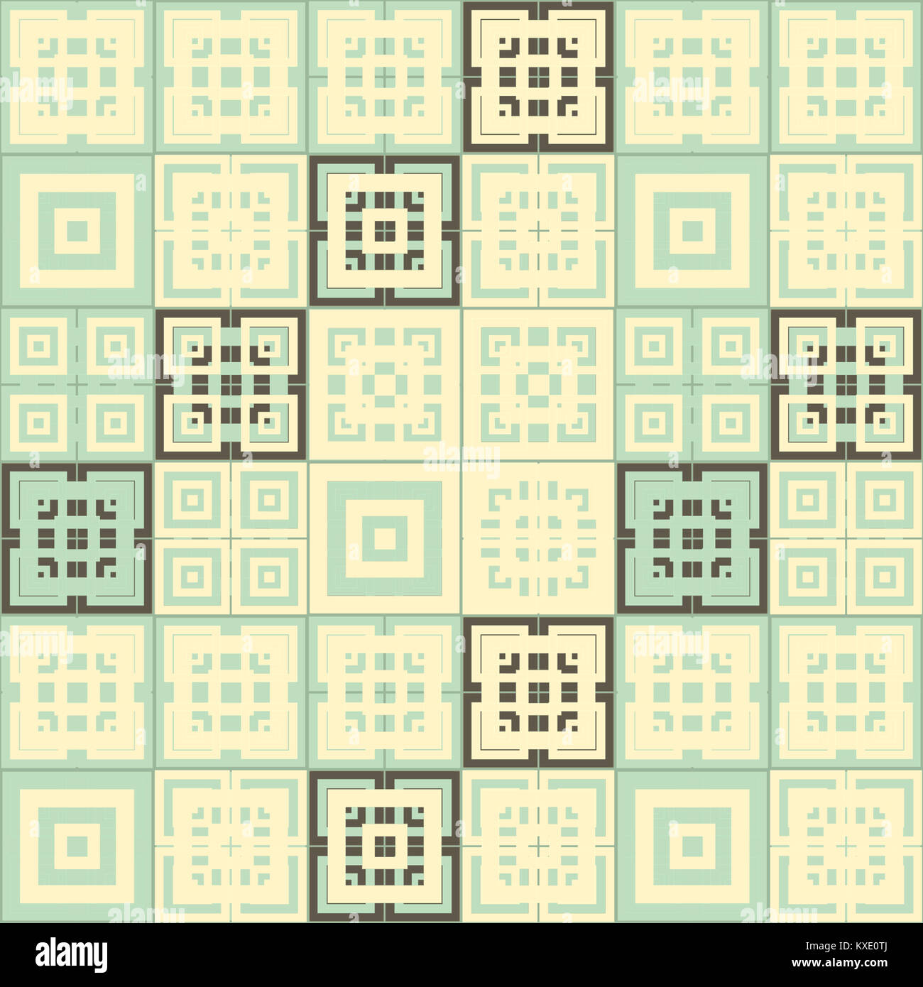 light blue and cream squares inside squares cube pattern background ...