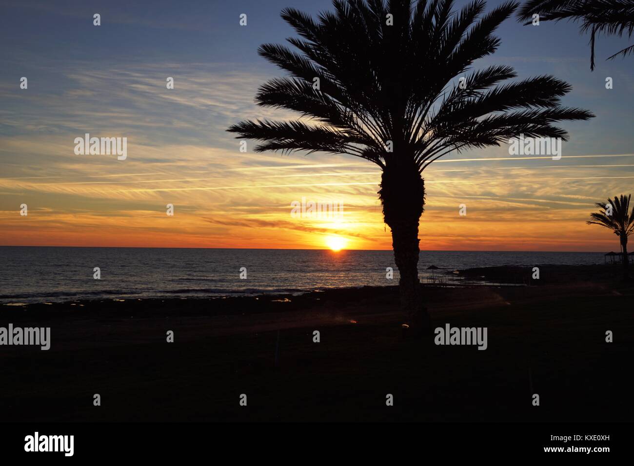 Sunset, Paphos, Cyprus Stock Photo - Alamy
