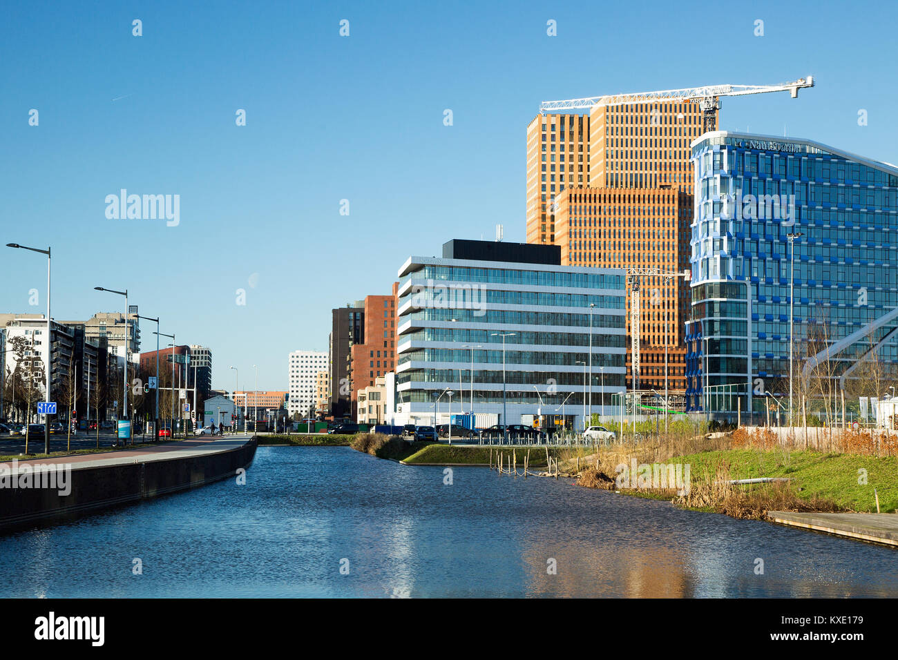complex of Amsterdam Zuidas development office buildings Stock Photo ...