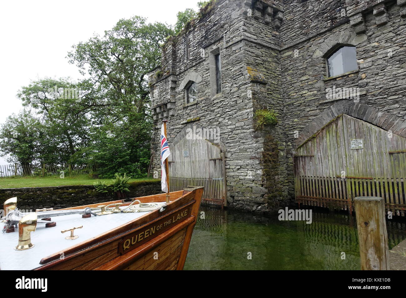 Wray Castle boat house Stock Photo - Alamy