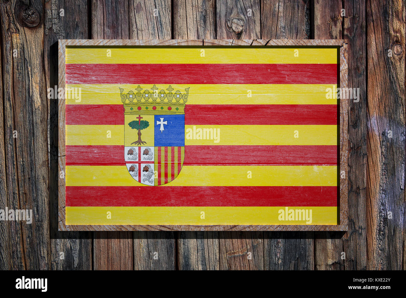 Aragon flag hi-res stock photography and images - Alamy