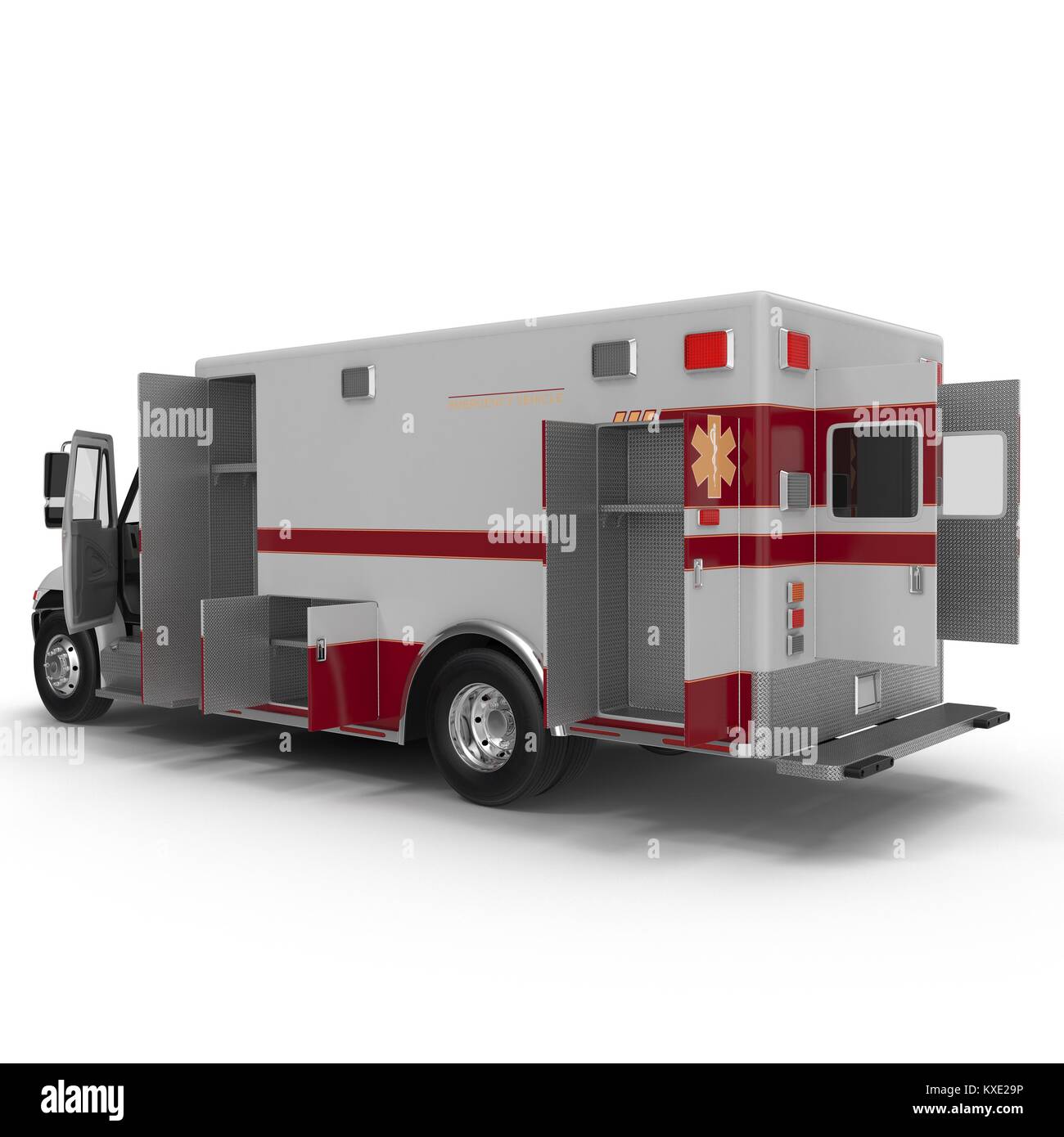 Ambulance rear Cut Out Stock Images & Pictures - Alamy