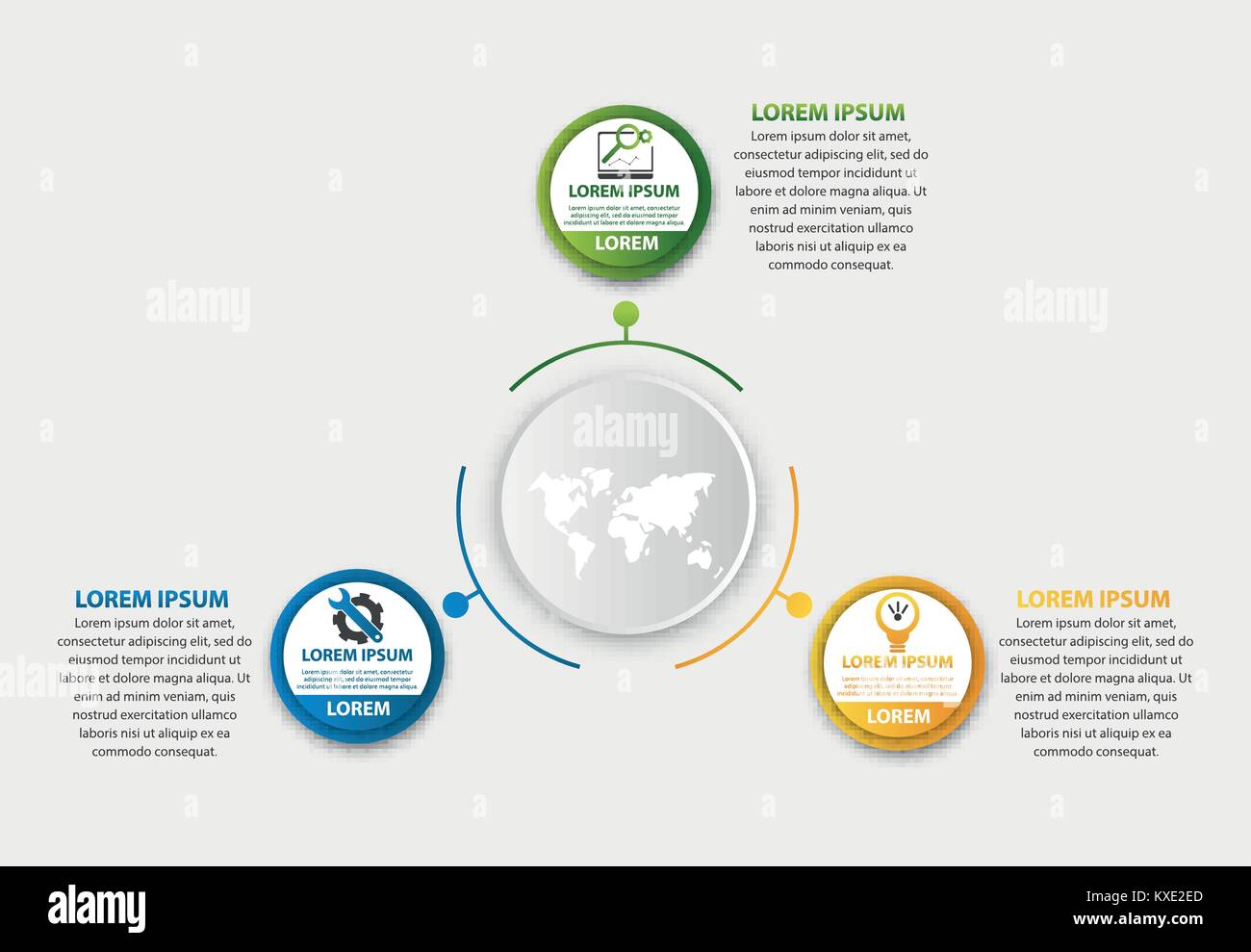 Modern vector illustration 3d. Template of circular infographics with ...