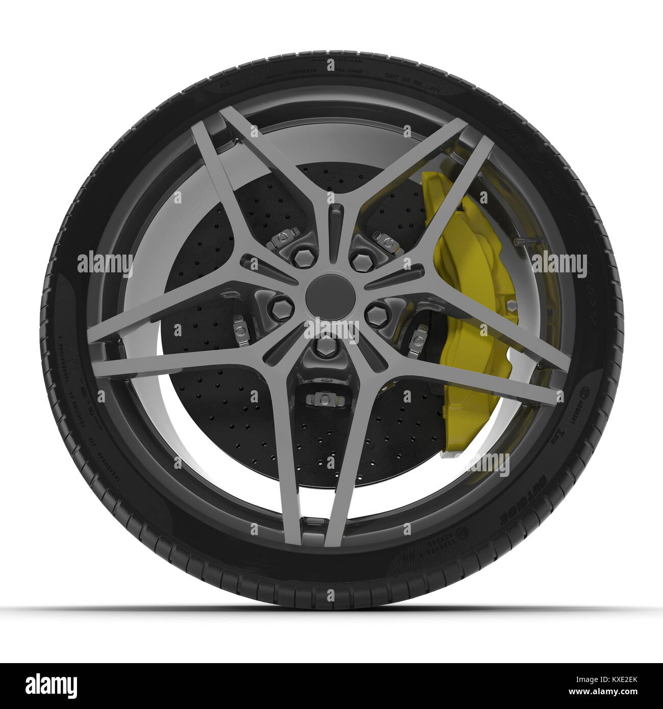 Gold car wheel Cut Out Stock Images & Pictures - Alamy