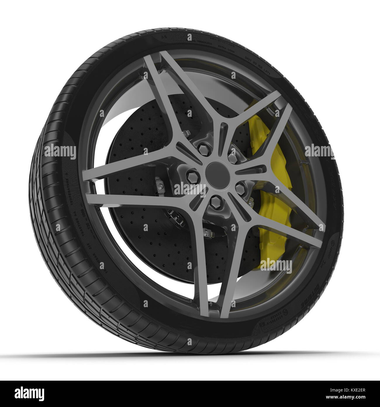 Gold alloy wheels Cut Out Stock Images & Pictures - Alamy