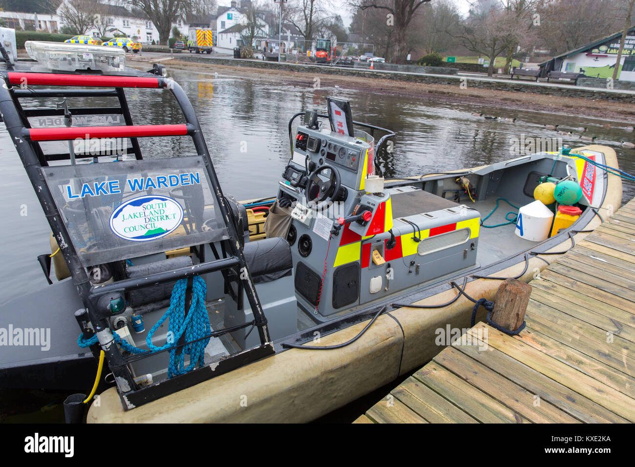 The Lake Windermere Warden Patrol Boat Stock Photo - Alamy
