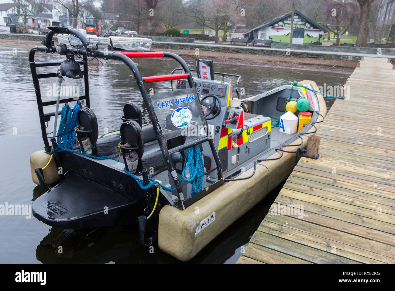The Lake Windermere Warden Patrol Boat Stock Photo - Alamy