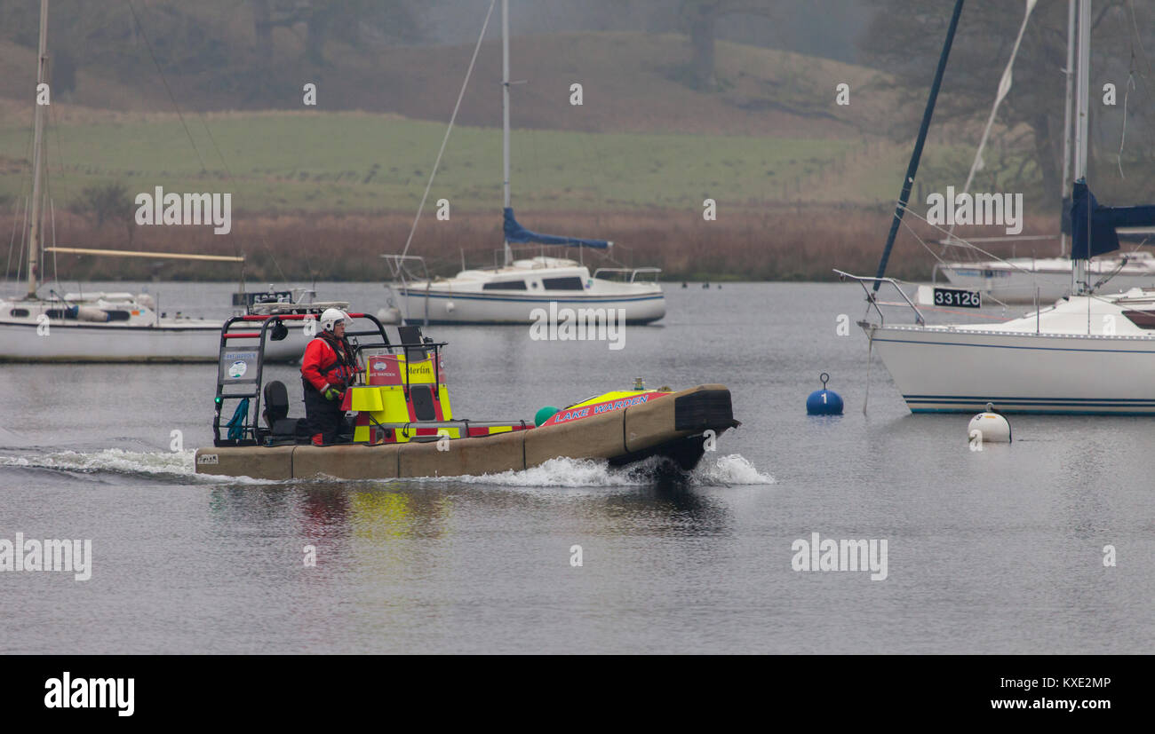 The Lake Windermere Warden Patrol Boat Stock Photo - Alamy