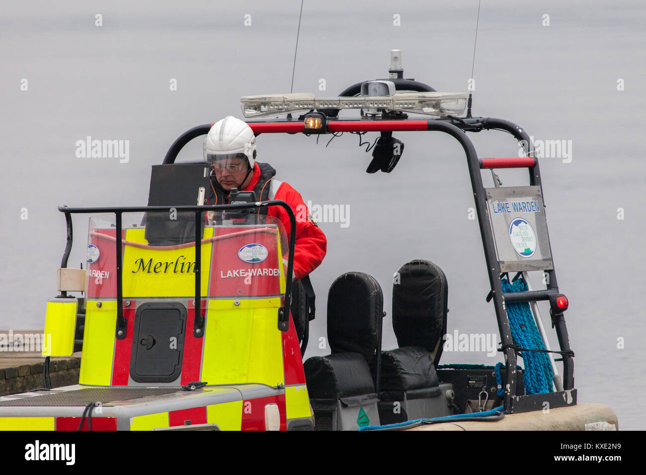 The Lake Windermere Warden Patrol Boat Stock Photo - Alamy