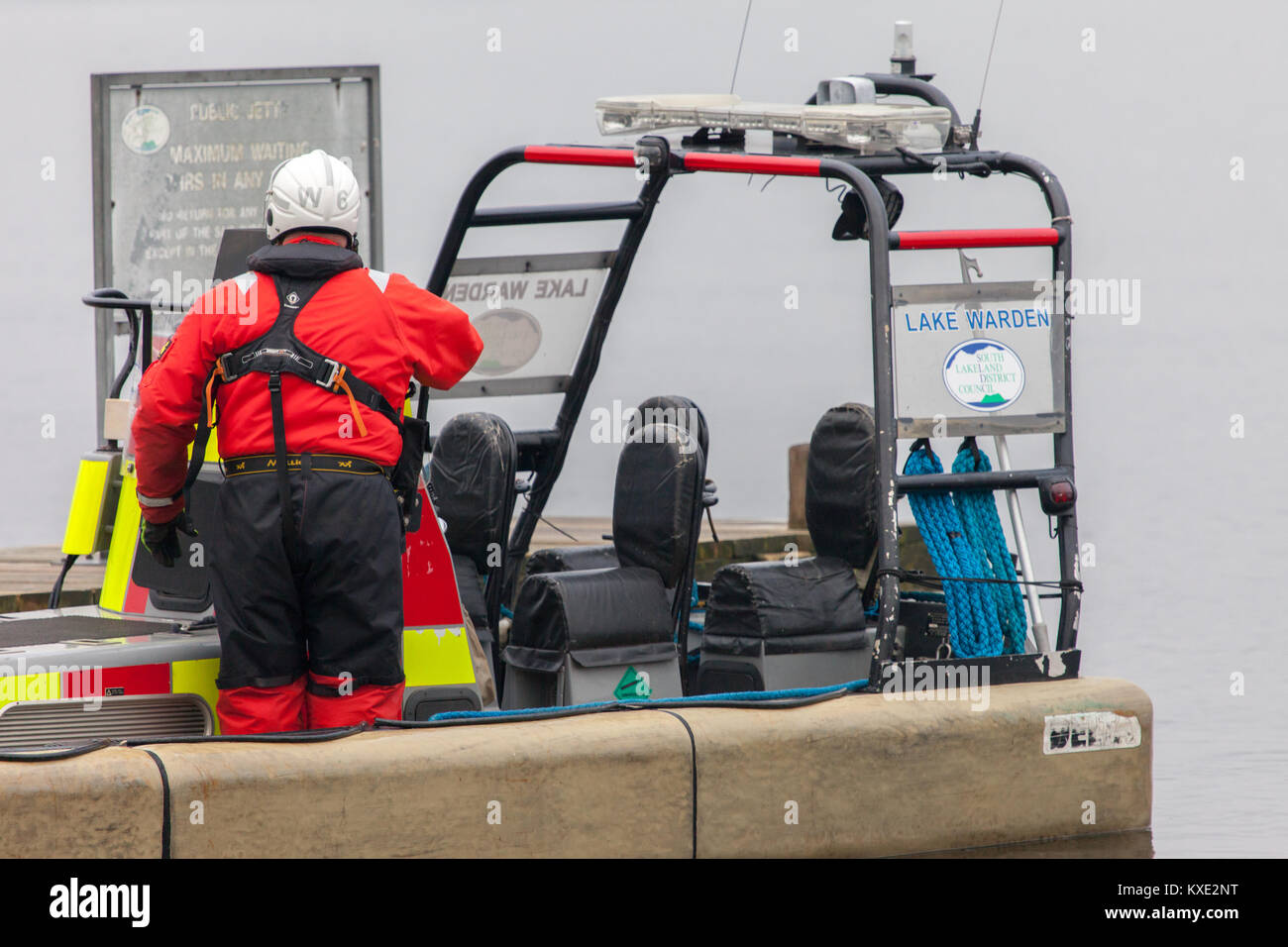 The Lake Windermere Warden Patrol Boat Stock Photo - Alamy